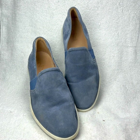 27 EDIT | Shoes | 27 Edit Blue Suede Slip On Sneakers Gently Worn ...